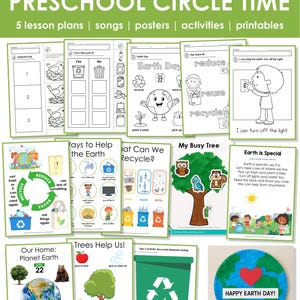 Earth Day Preschool Theme Curriculum Printables | Preschool Circle Time ...