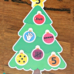 Christmas Tree and Ornament Number Match Activity | Number Sense ...