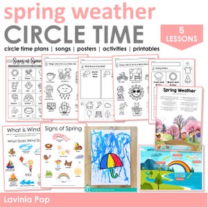Spring Weather Preschool Theme Curriculum Printables | Preschool Circle ...