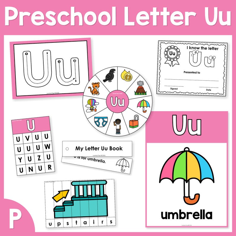 Preschool Alphabet Letter of the Week Curriculum U - Etsy