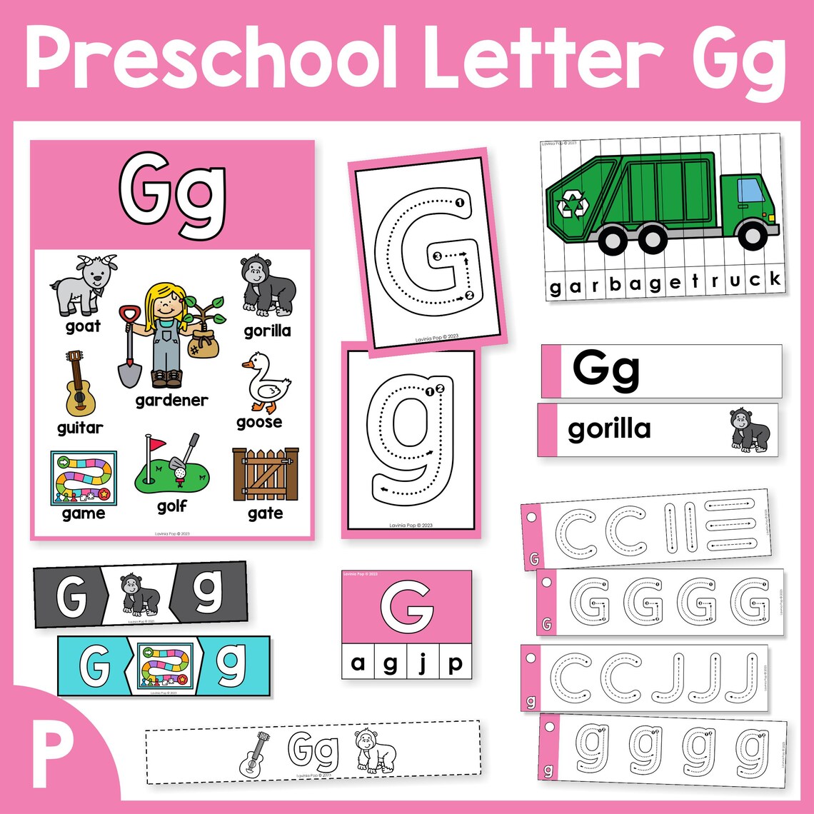 Preschool Alphabet Letter of the Week Curriculum G - Etsy