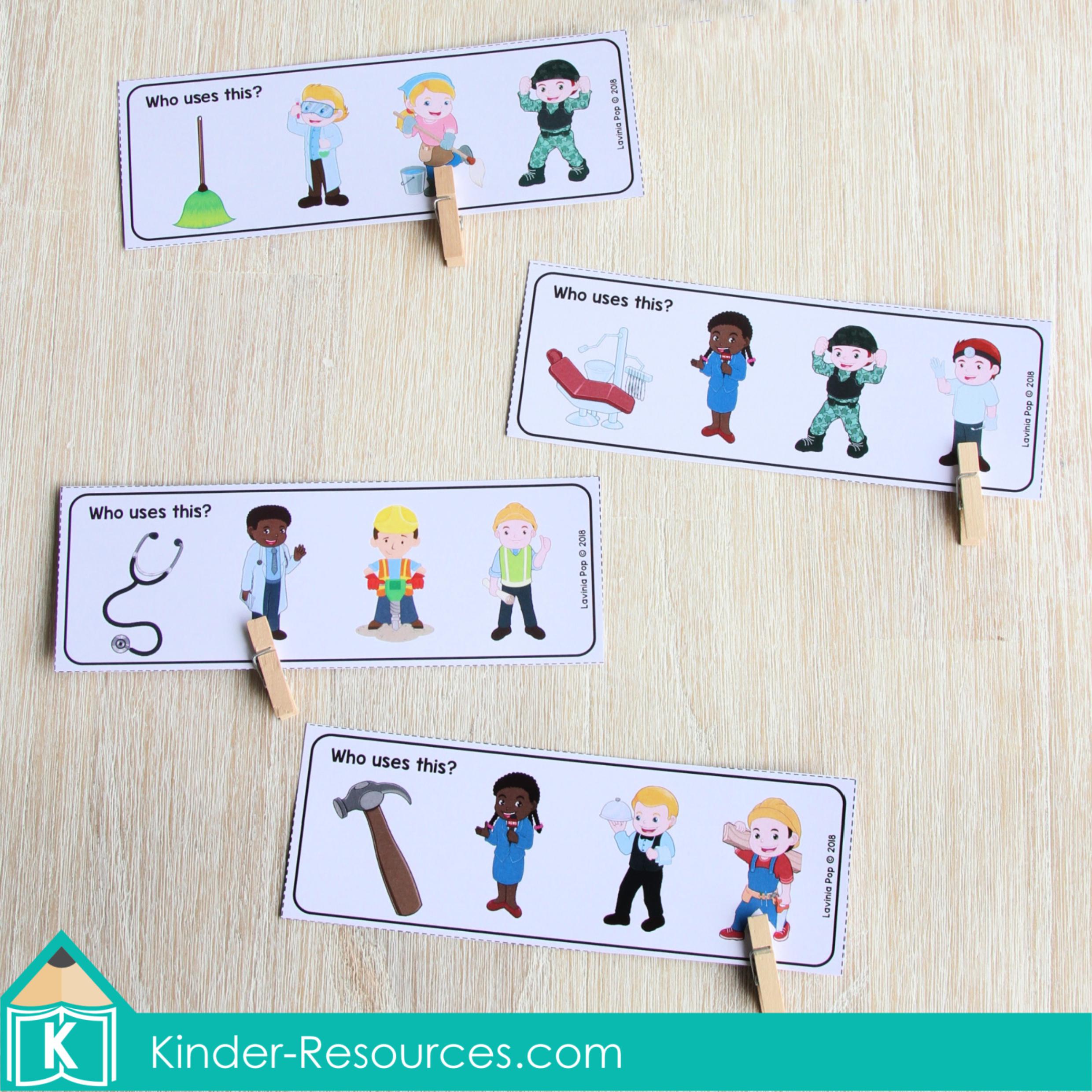 Community Helper Activity | Who Uses This? Tools and Items - Etsy