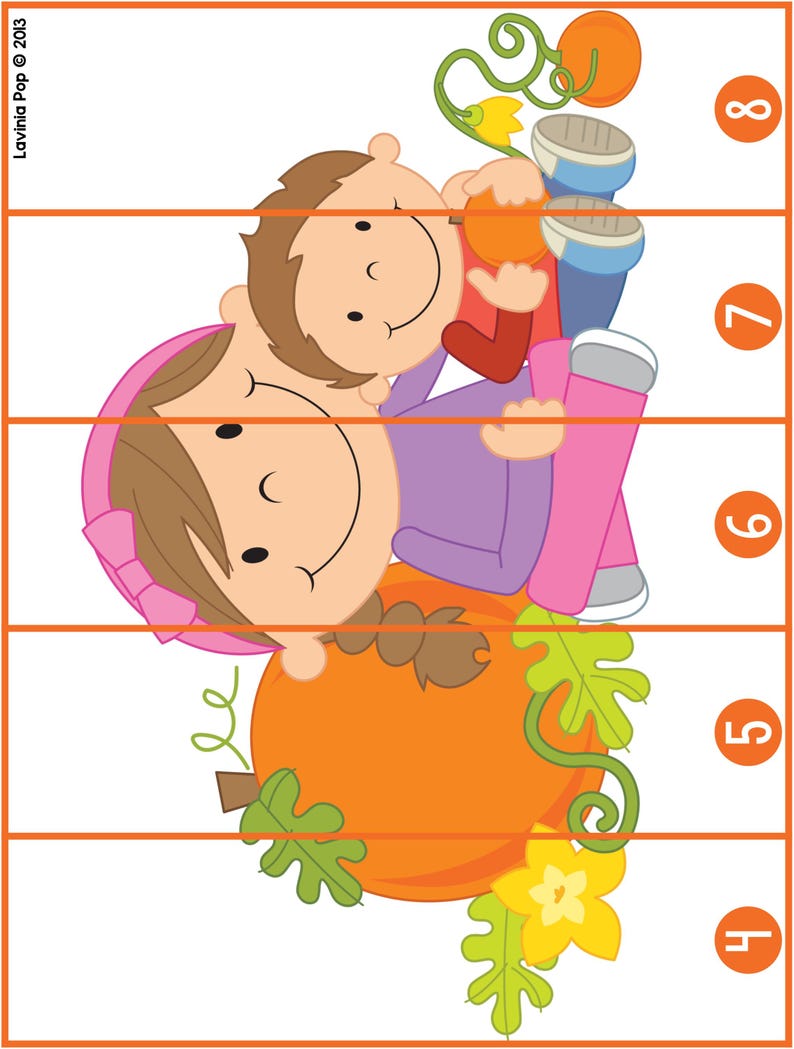 Autumn Number Puzzles | Printable Math Activity for Preschool and ...