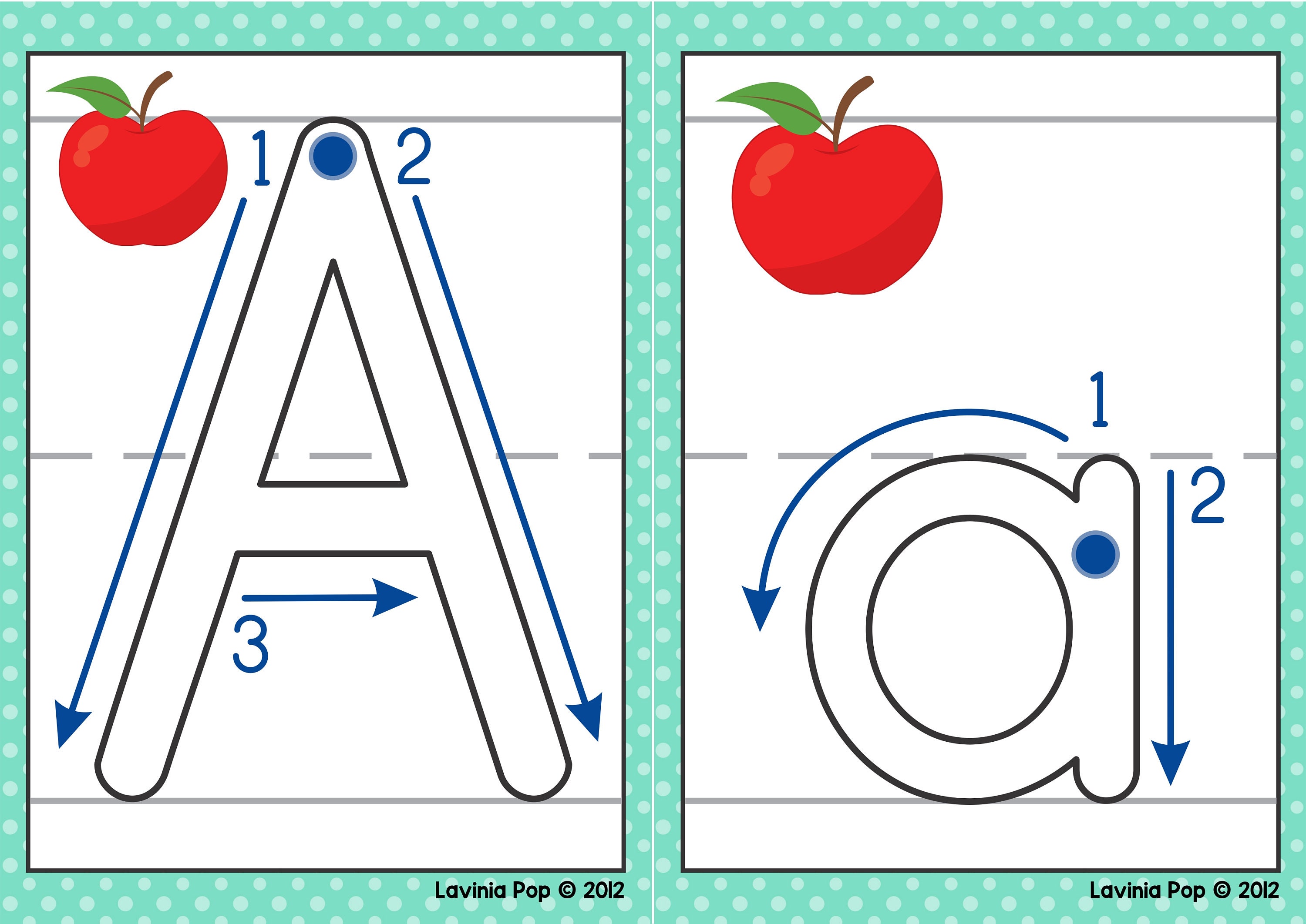 Alphabet Play Dough Mats With Correct Letter Formation and Beginning ...