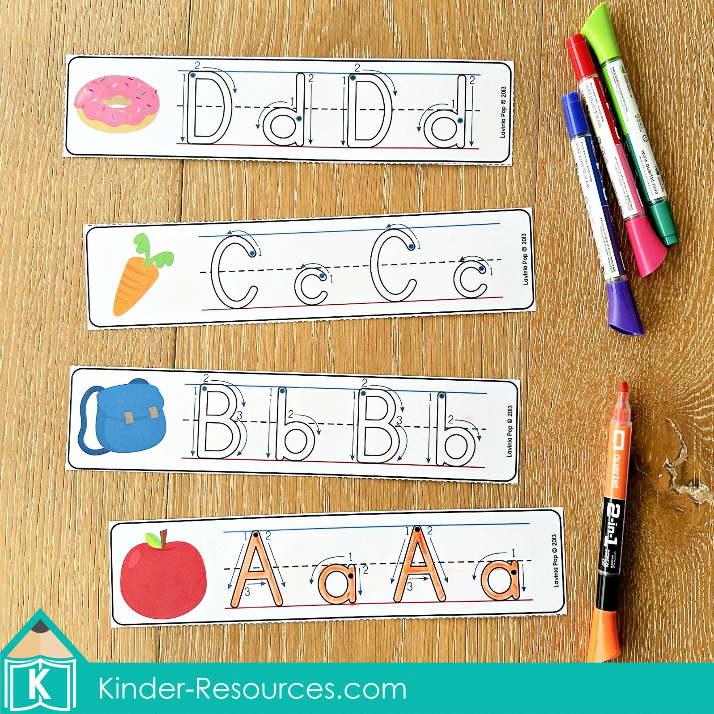 Printable Alphabet Tracing Cards With Correct Letter Formation - Etsy
