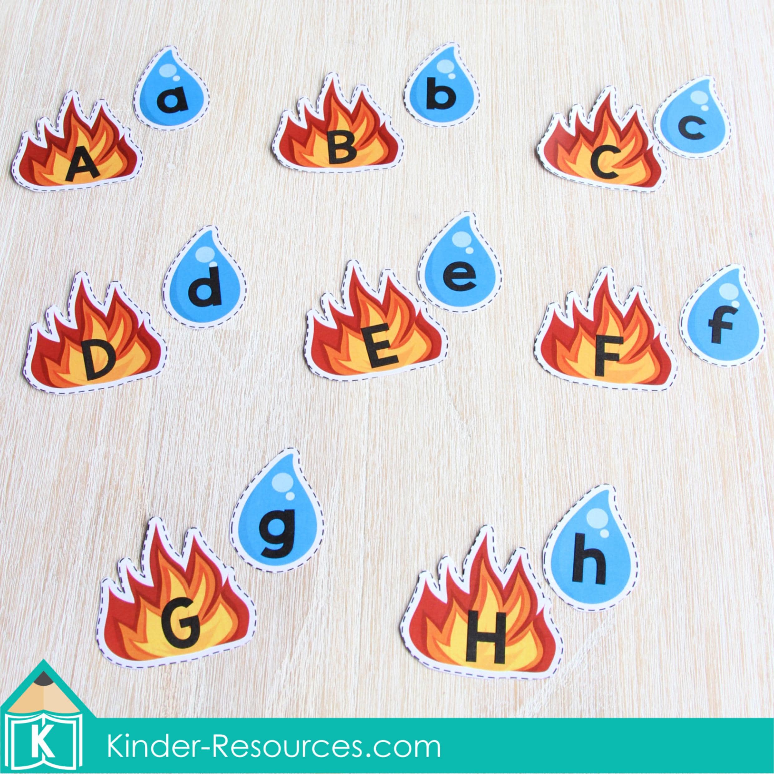 Alphabet Match Firefighter Community Helper Printable Activity - Etsy