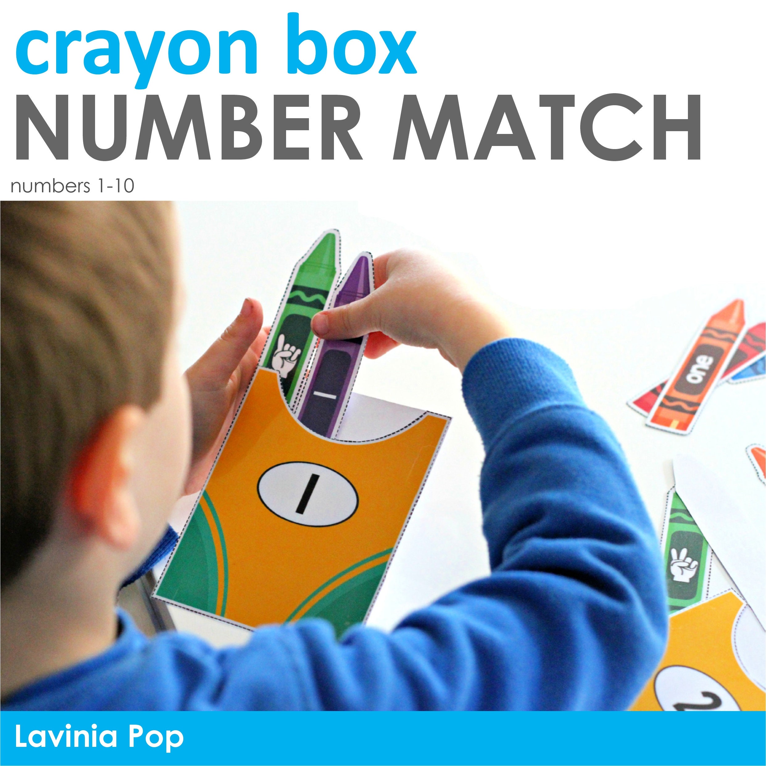 Crayon Box Number Match Activity - Etsy