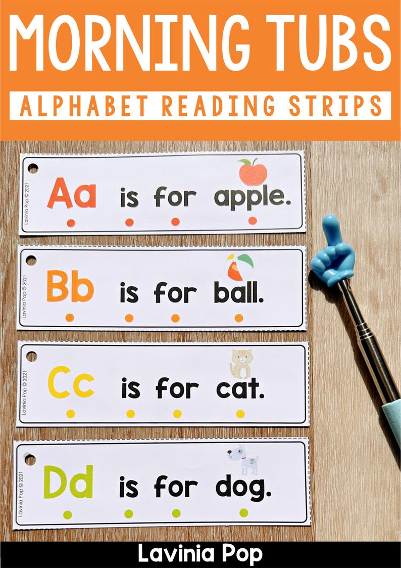 Alphabet Reading Strips A–Z | Printable Reading Practice for Preschool ...