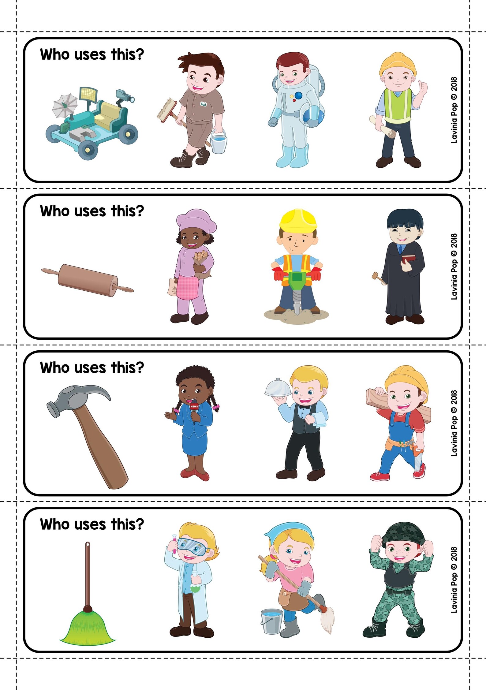 Community Helper Activity | Who Uses This? Tools and Items - Etsy