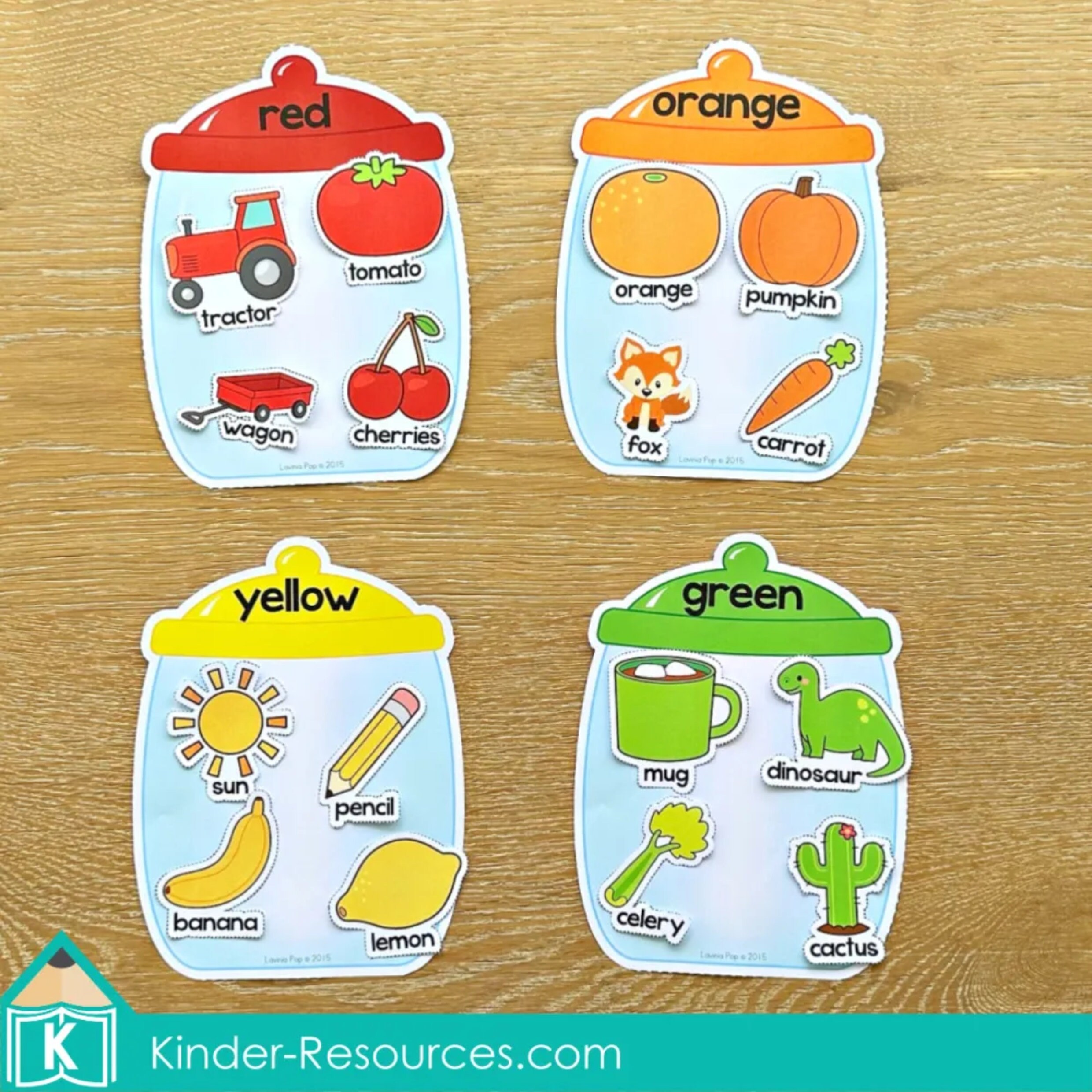 Color Sorting Jars Printable Activity - Etsy