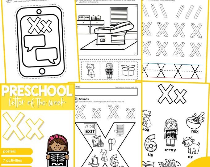 Preschool Alphabet Letter of the Week Curriculum X - Etsy