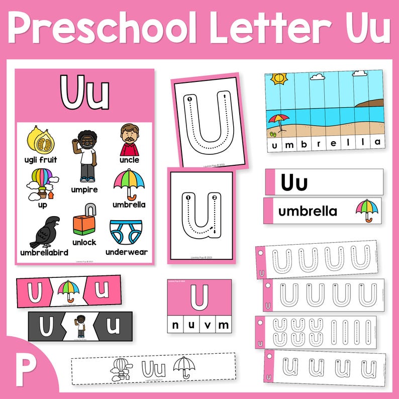 Preschool Alphabet Letter of the Week Curriculum U - Etsy
