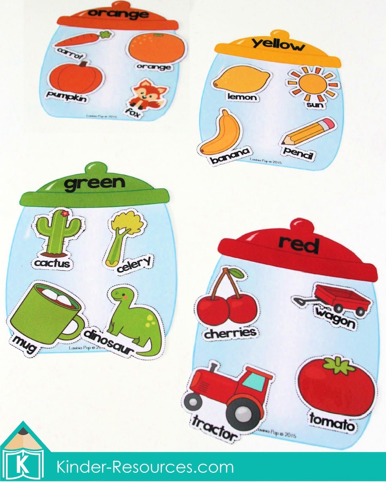 Printable Color Sorting Jars Activity | Preschool, Toddler, and ...