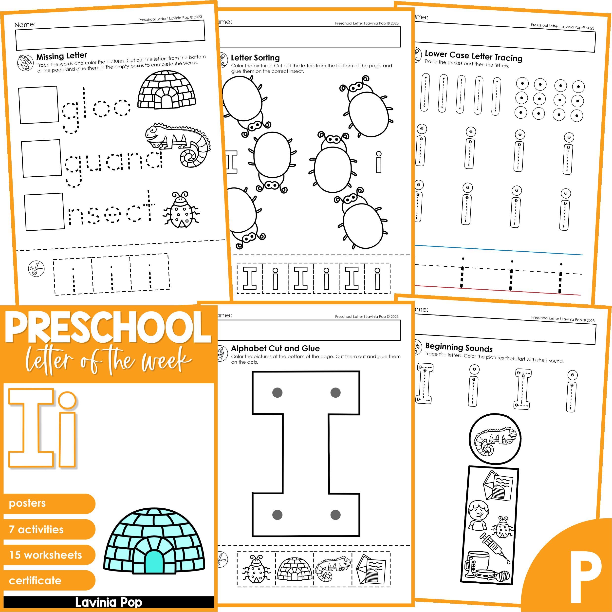 Preschool Alphabet Letter of the Week Curriculum I - Etsy