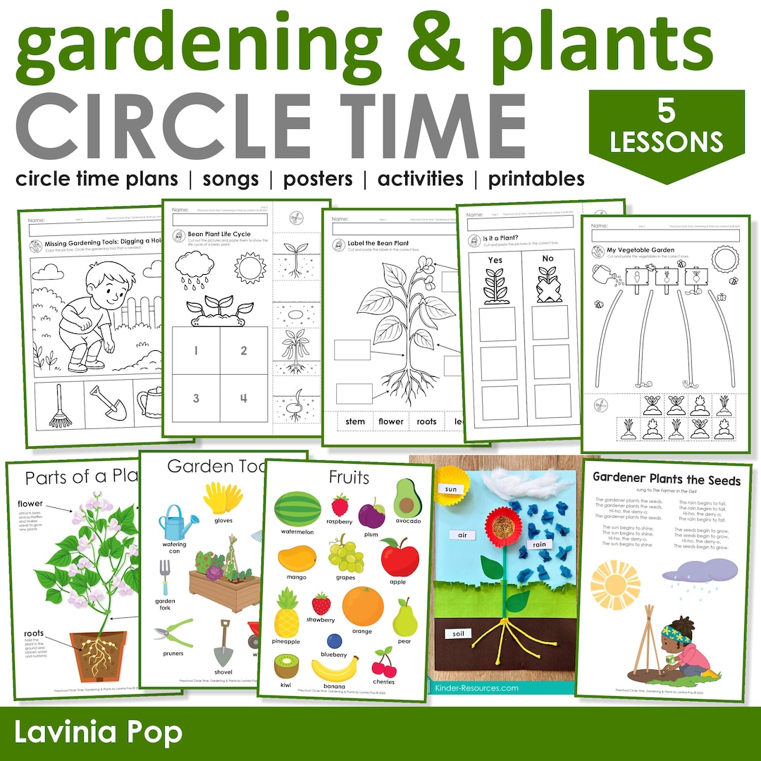 Gardening and Plants Preschool Theme Curriculum Printables | Preschool ...