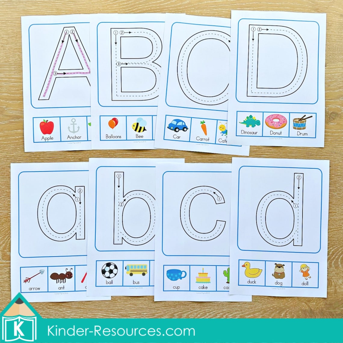 Alphabet Tracing Cards With Directional Arrows - Etsy