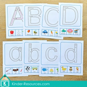 Alphabet Tracing Cards With Directional Arrows - Etsy