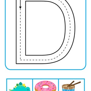 Alphabet Tracing Cards With Directional Arrows - Etsy