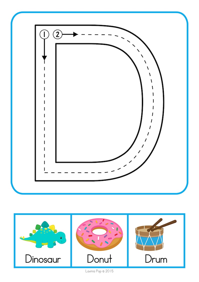 Alphabet Tracing Cards With Directional Arrows - Etsy