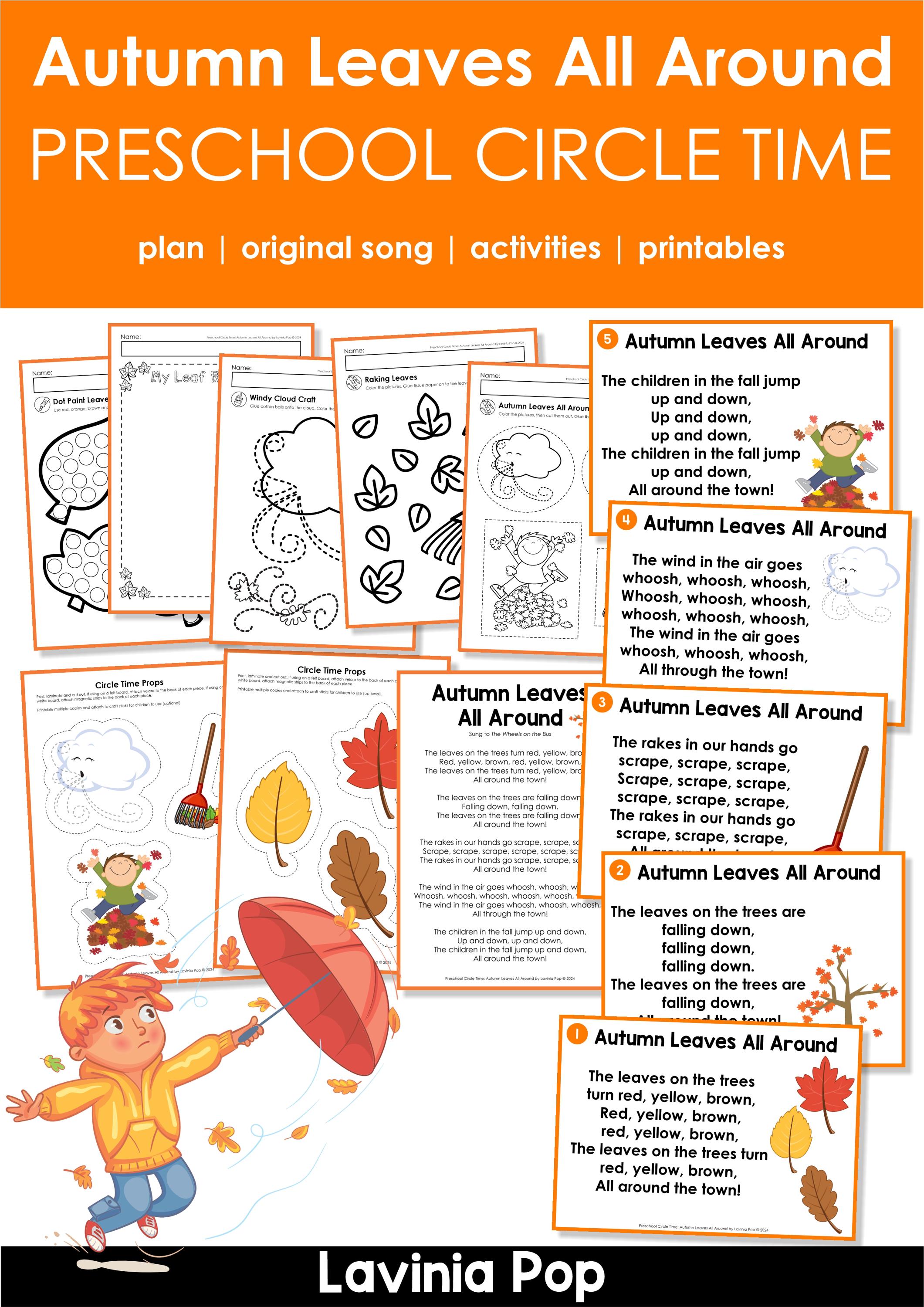 Autumn Leaves Preschool Curriculum Printables | Autumn Leaves Preschool ...