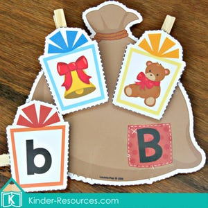 Christmas Alphabet and Beginning Sounds Matching Activity Printable ...