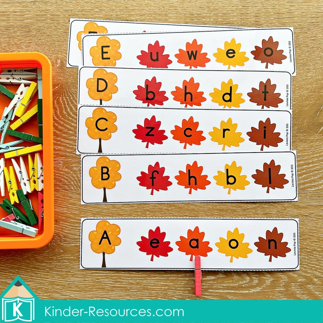 Upper and Lower Case Letter Match Activity Autumn / Fall Theme - Etsy