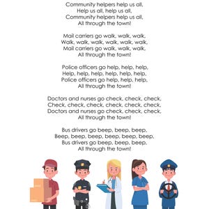 Community Helpers Preschool Theme Curriculum Printables | Preschool ...