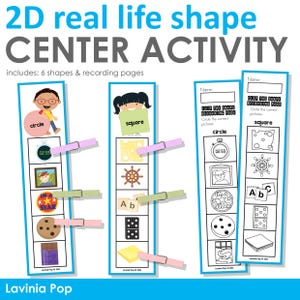 Clip the Real Life 2D Shape Interactive Learning Activity - Etsy