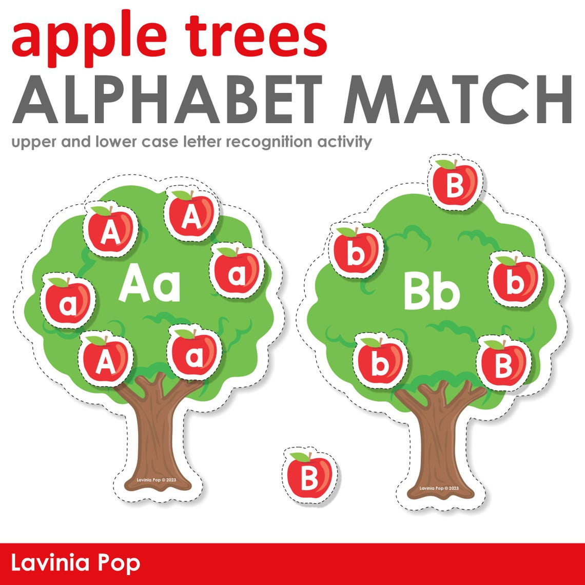 Apple Tree Alphabet Match | Upper and Lower Case Letter Recognition ...