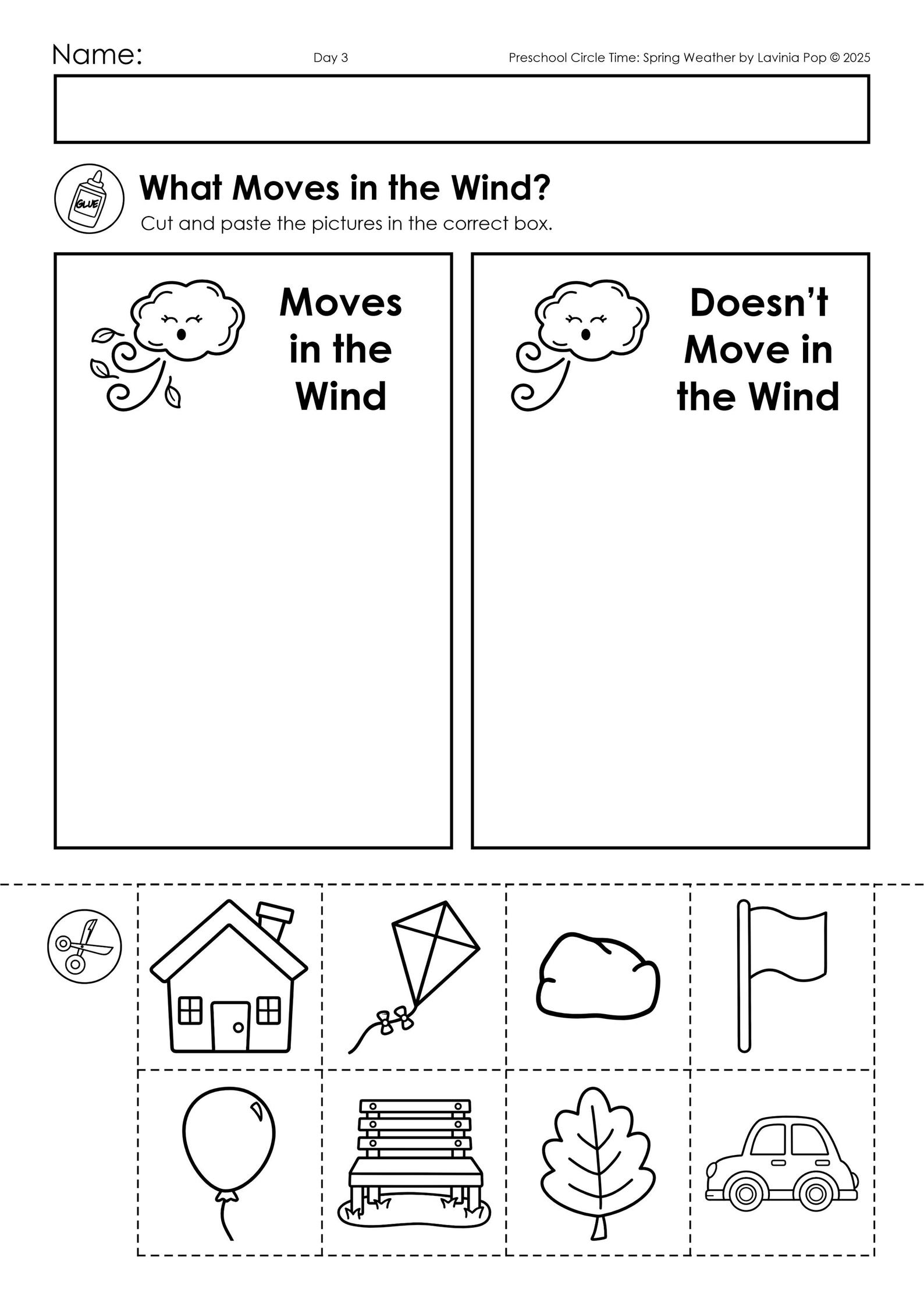 Spring Weather Preschool Theme Curriculum Printables | Preschool Circle ...