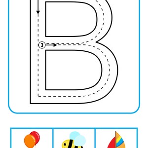Alphabet Tracing Cards With Directional Arrows - Etsy