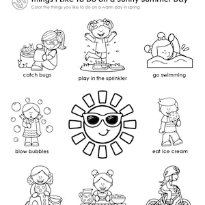 Summer Weather Preschool Theme Curriculum Printables | Preschool Circle ...
