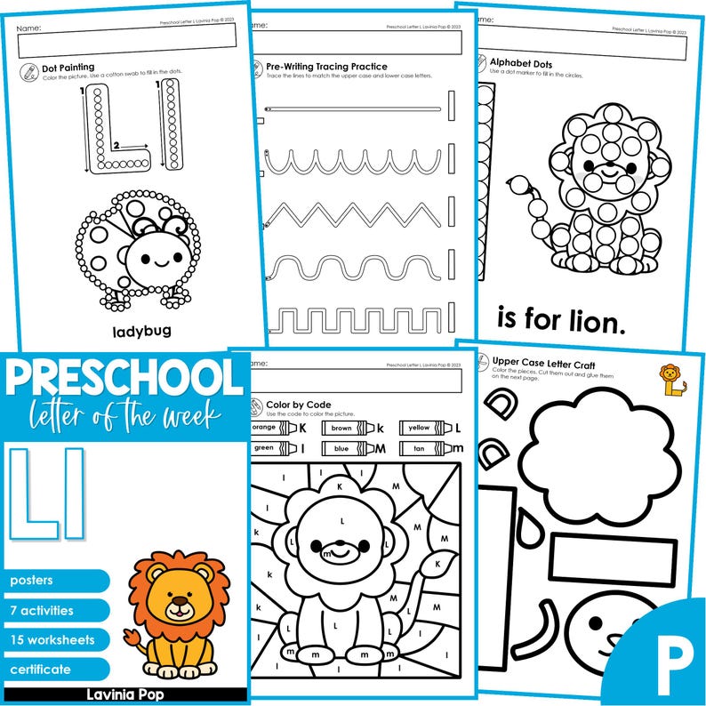 Preschool Alphabet Letter of the Week Curriculum L - Etsy