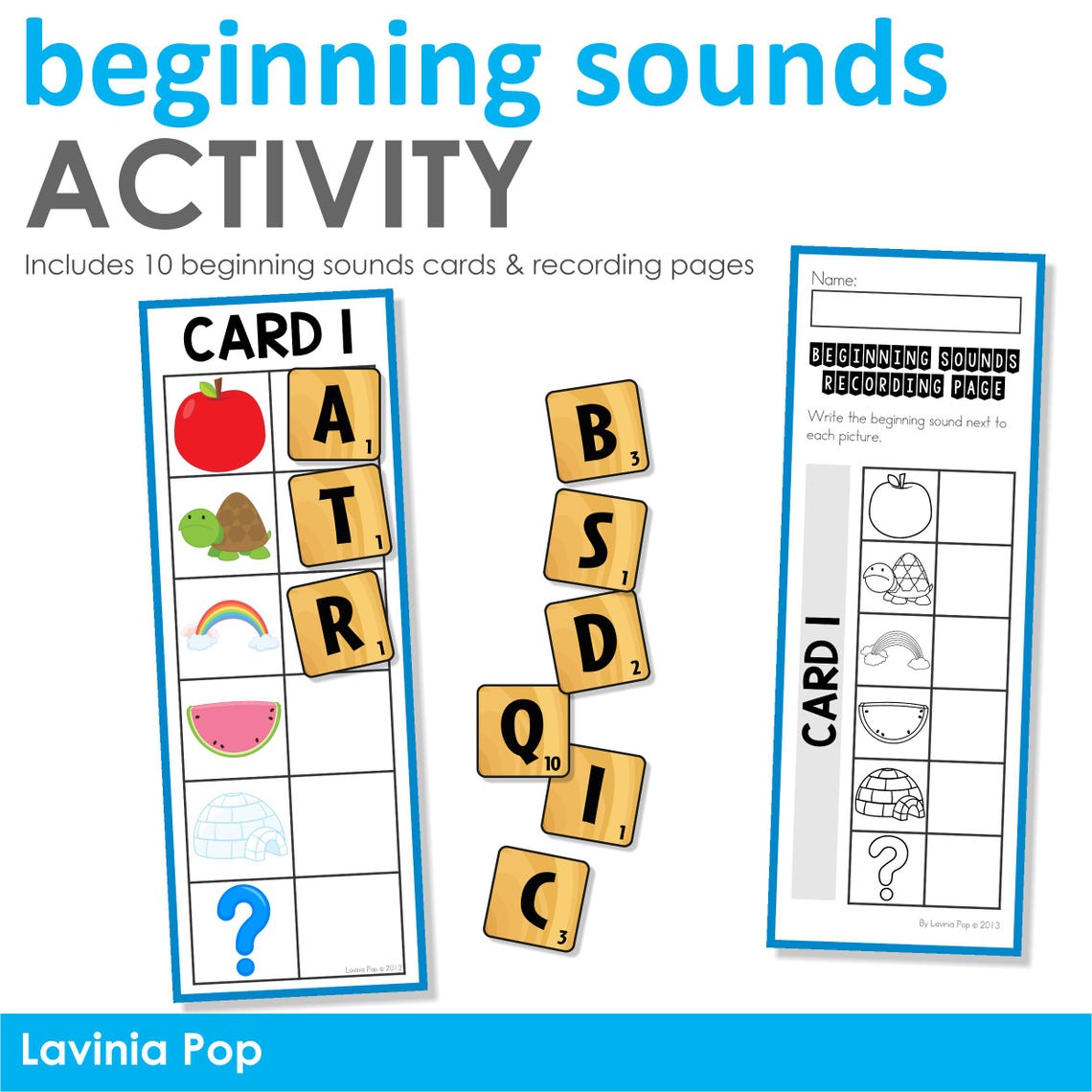 Beginning Sounds Printable Activity - Etsy