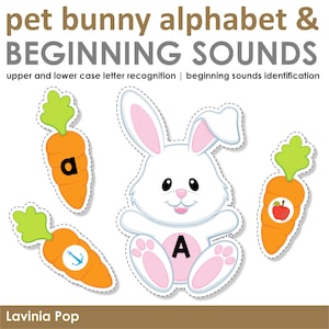 Bunny Alphabet Matching Printable Activity | Alphabet Busy Book ...