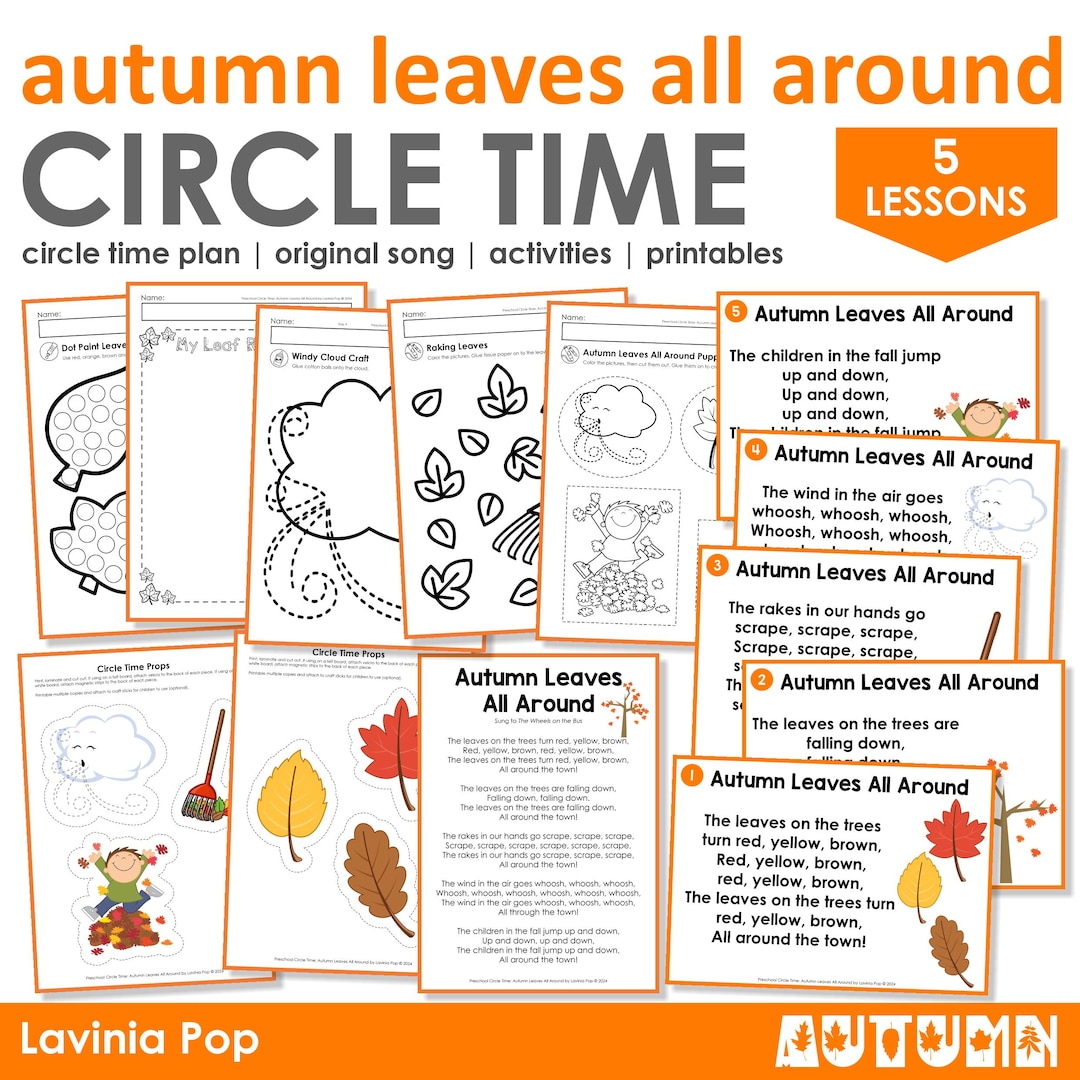 Autumn Leaves Preschool Curriculum Printables | Autumn Leaves Preschool ...