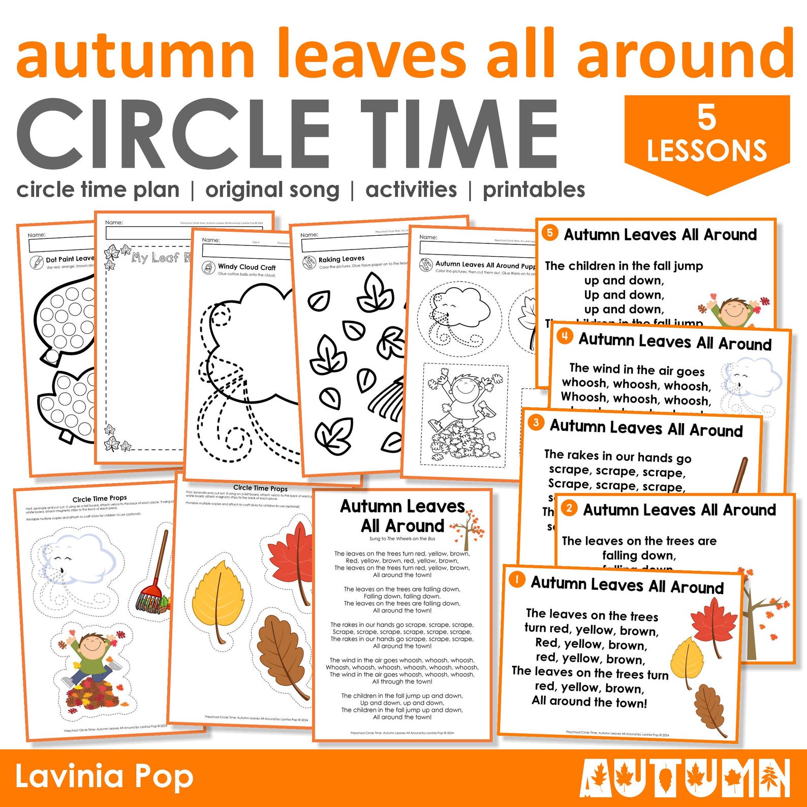 Autumn Leaves Preschool Curriculum Printables | Autumn Leaves Preschool ...