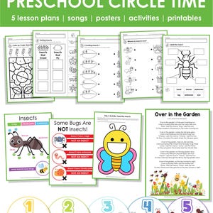 Insects Preschool Theme Curriculum Printables | Preschool Circle Time ...