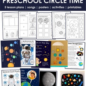 Space Preschool Theme Curriculum Printables | Preschool Circle Time ...