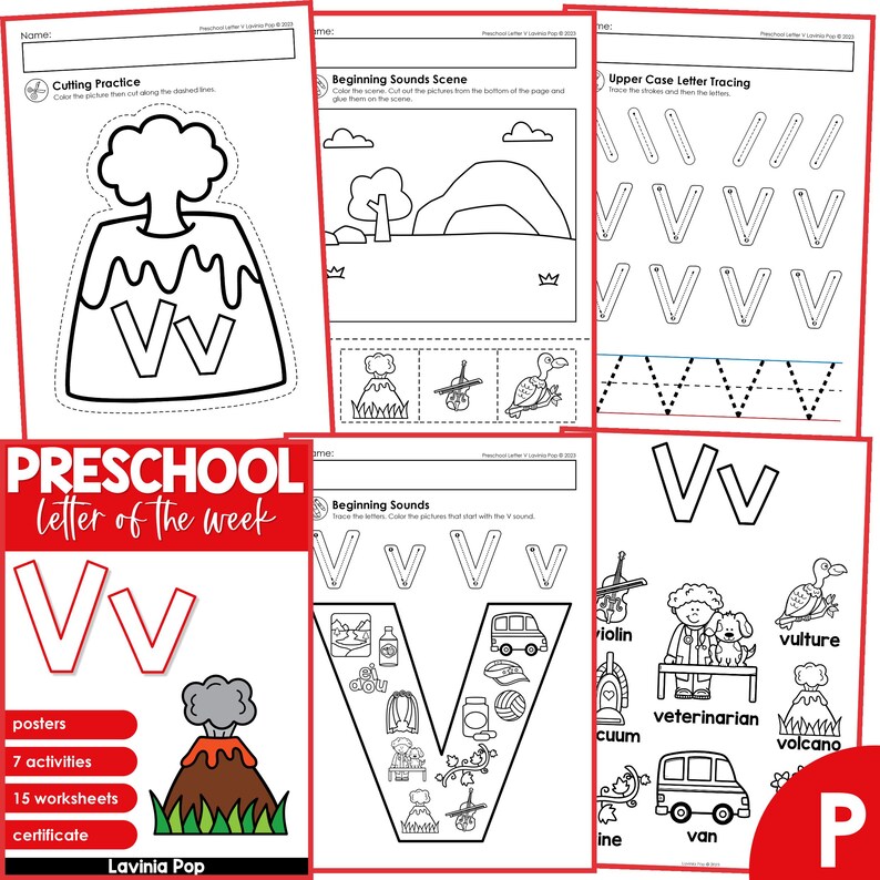 Preschool Alphabet Letter of the Week Curriculum V - Etsy