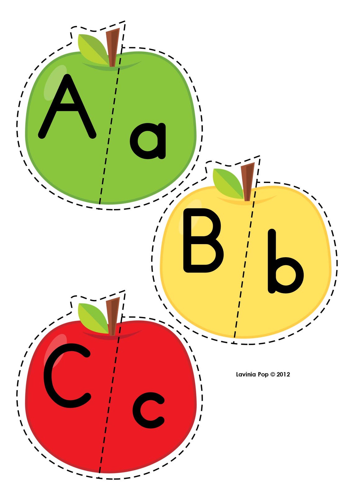 Apple Letter Match Activity: Upper and Lower Case Letters - Etsy