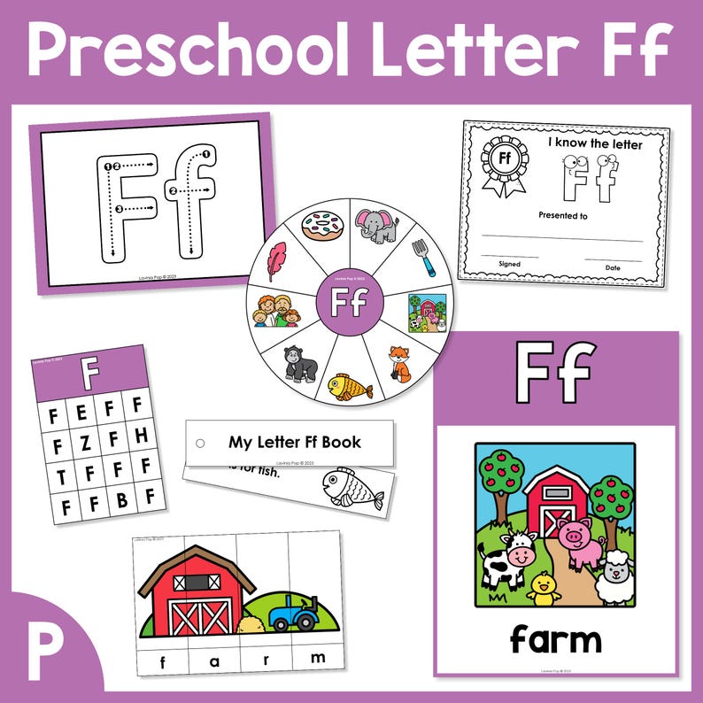 Preschool Alphabet Letter of the Week Curriculum F - Etsy