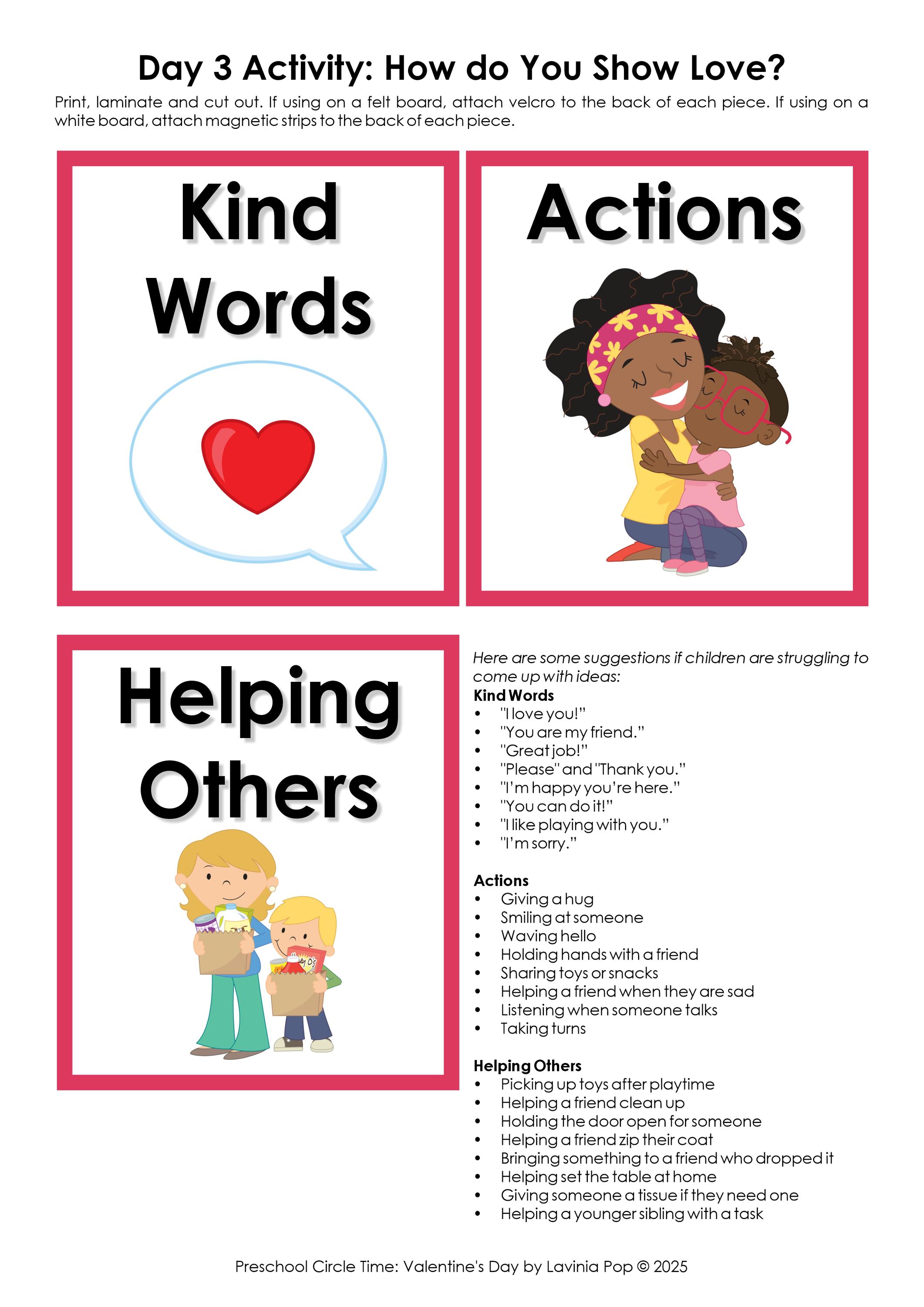 Valentine's Day Preschool Theme Curriculum Printables | Preschool ...