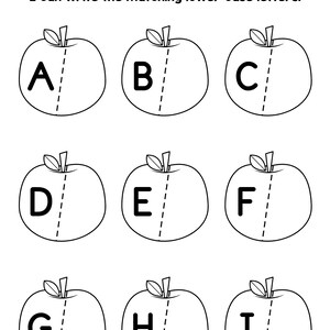 Apple Letter Match Activity: Upper and Lower Case Letters - Etsy