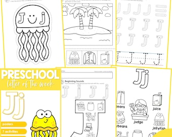 Preschool Alphabet Letter of the Week Curriculum J - Etsy