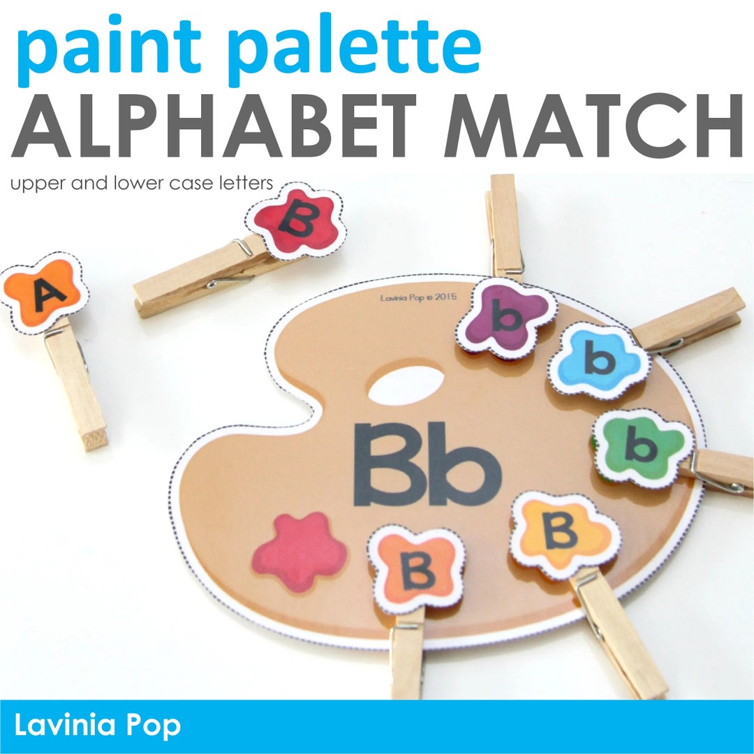 Alphabet Matching Activity: Paint Palette - Etsy Canada