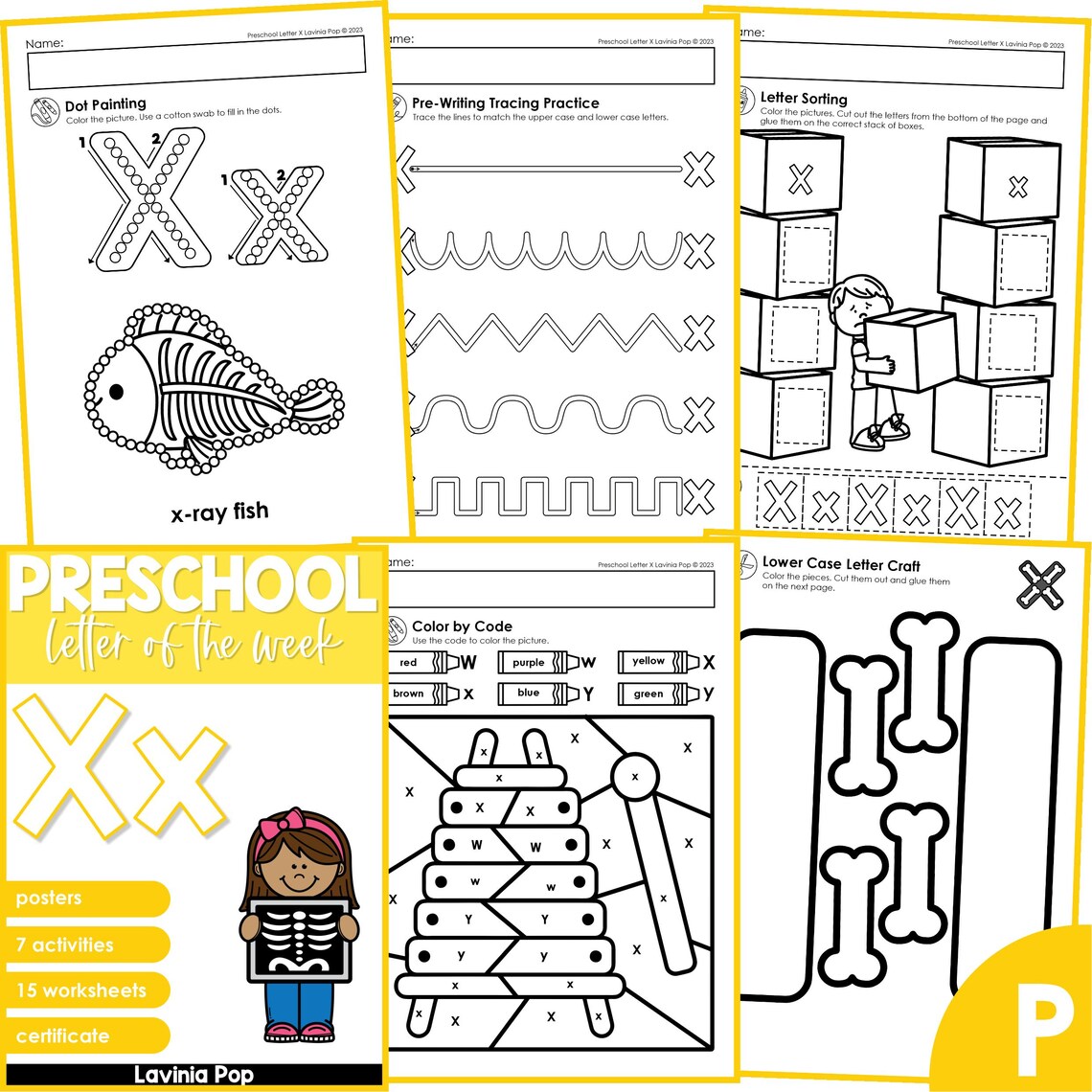 Preschool Alphabet Letter of the Week Curriculum X - Etsy