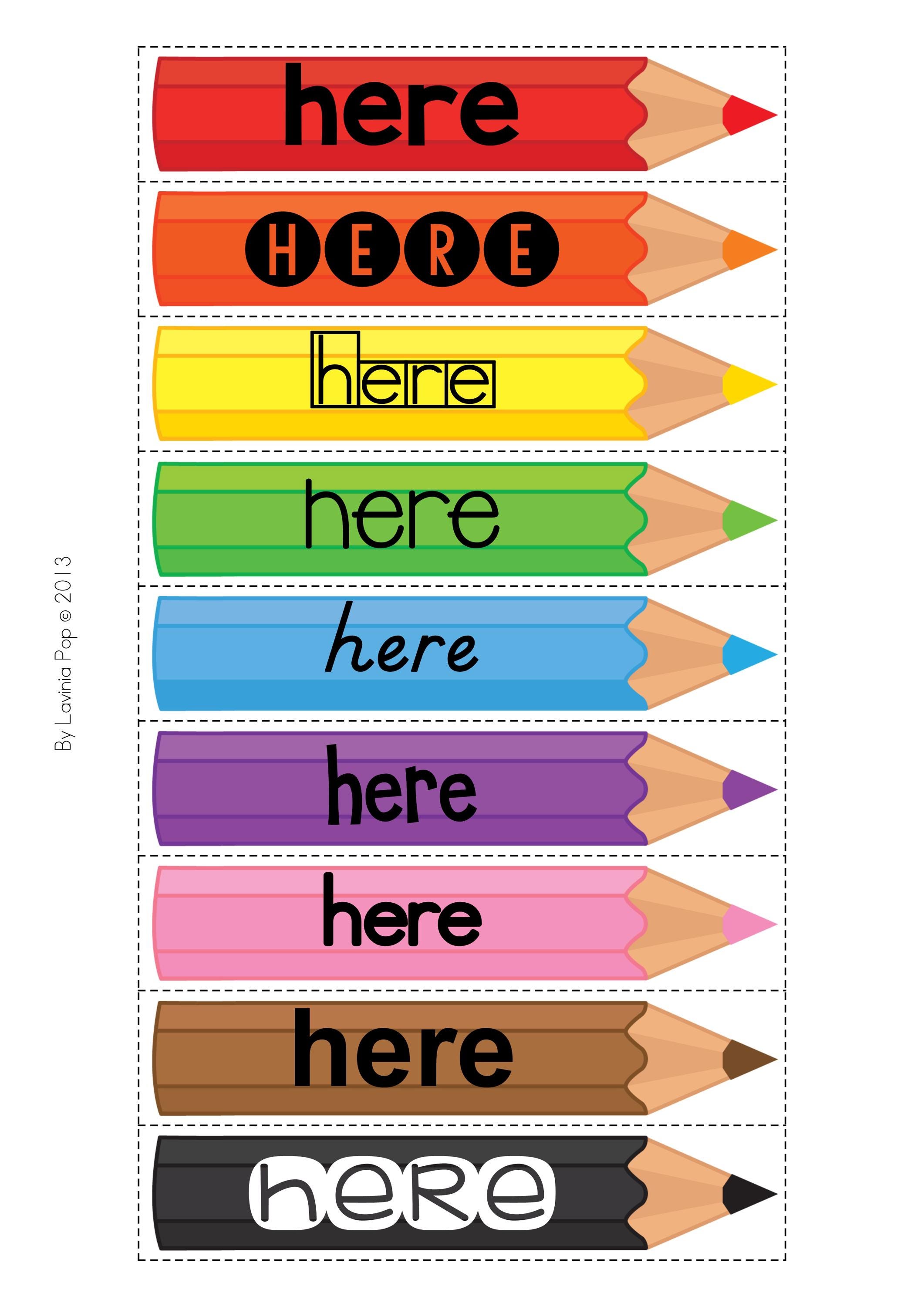 Printable Sight Word Sorting Activity | Colored Pencils - Etsy