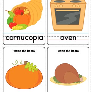 Thanksgiving Write the Room Printable Activity | Spelling and ...