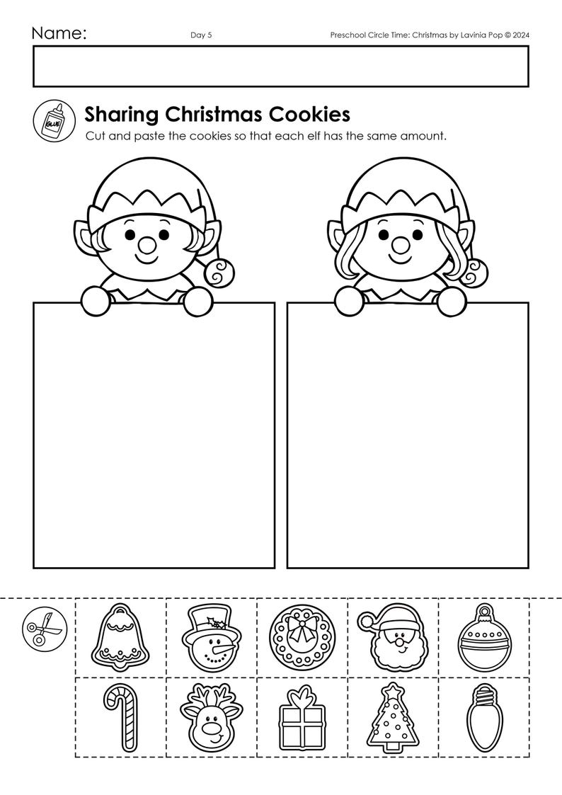 Christmas Preschool Theme Curriculum Printables | Preschool Circle Time ...